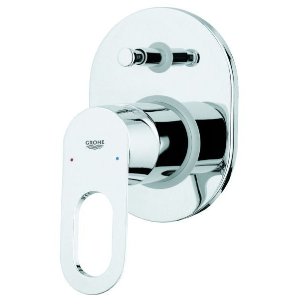 Grohe Bauloop Recessed Bath Mixer With Diverter