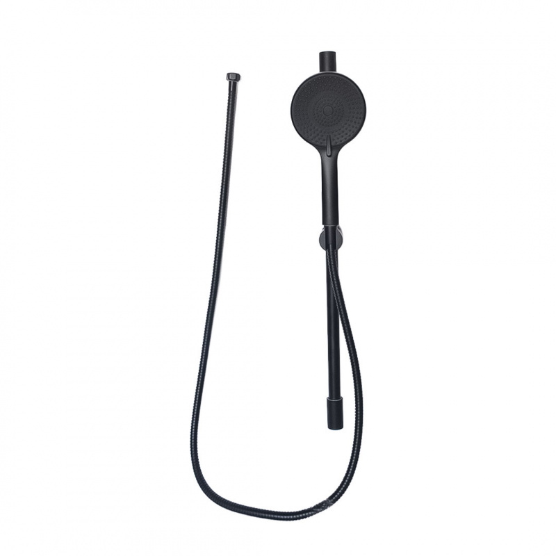 Pozzi Willow 3 Setting Black Hand Shower with Slide Bar