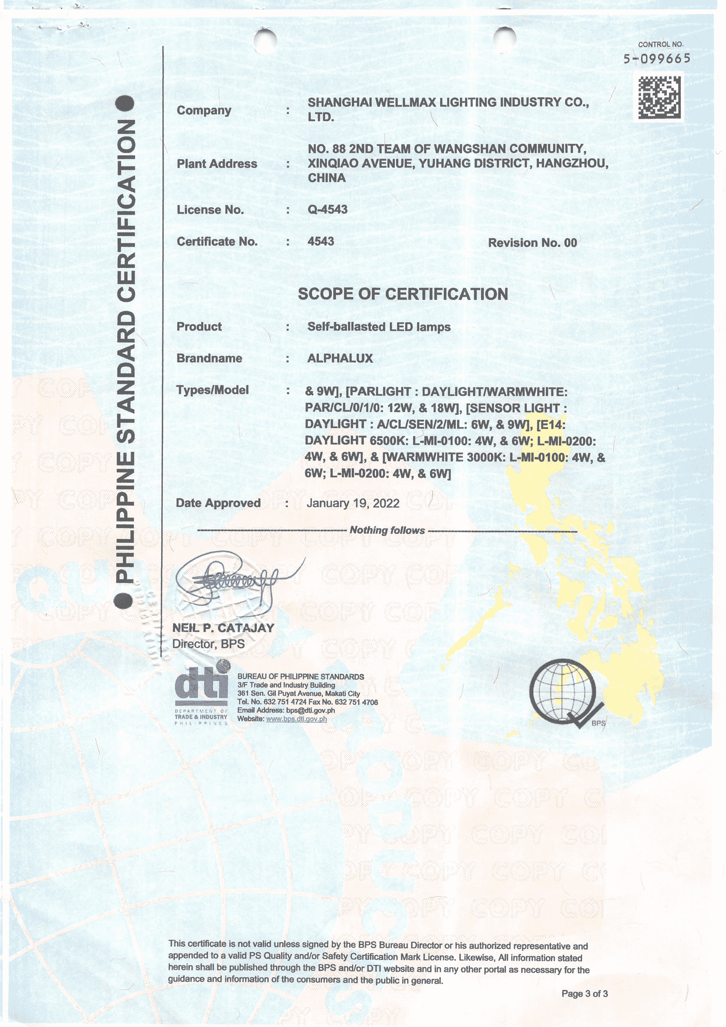 Alphalux Led Candle Bulb 4w Warm White 3000k E27